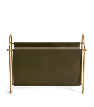 SOHO HOME Leather Meard Magazine Rack - Green