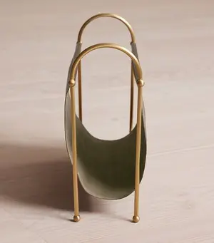 SOHO HOME Leather Meard Magazine Rack
