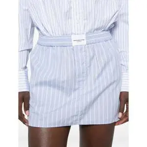 Alexander Wang Off-the-shoulder Stripe Dress