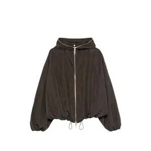 Sportmax Oversized Hooded Jacket - Brown