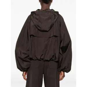 Sportmax Oversized Hooded Jacket - Brown