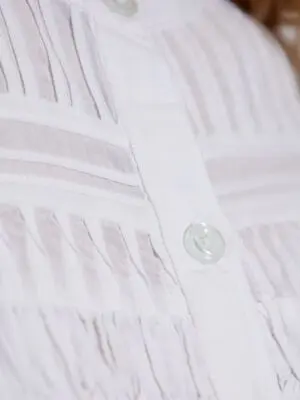 Isabel Marant Étoile White Pleated Cotton Shirt