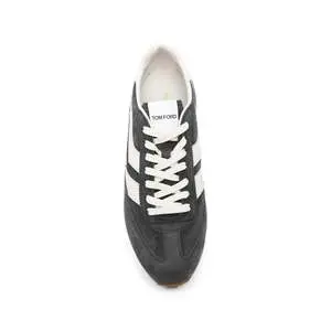 TOM FORD Dark Grey Suede Low-top Sneakers - Gray