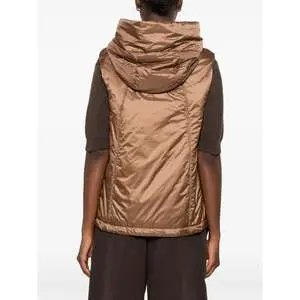 Max Mara Sleeveless Padded Jacket With Drawstring Hood - Brown
