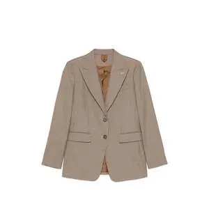 Max Mara Neutrals Jackets Fitted Jackets - Cream