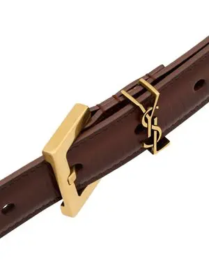 Saint Laurent Cassandre Leather Belt - Multicolor