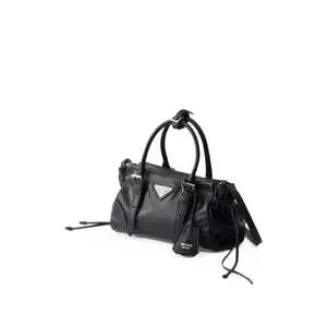 Prada Bonnie Leather Tote Bag - Black