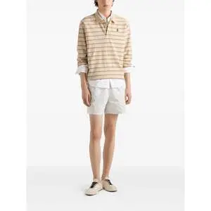 Prada Neutrals Polo Shirts