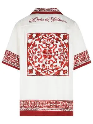 Dolce & Gabbana Maiolica Rubino' Silk Shirt