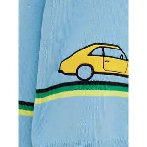 JW Anderson Sky Cotton Car Intarsia Knit Jumper