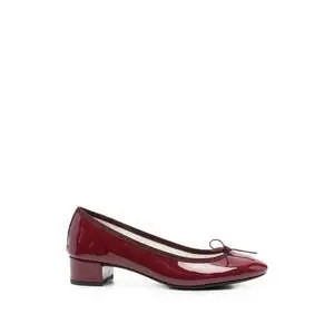 Repetto Patent Leather Ballerina Flats With Bow Detailing - Red