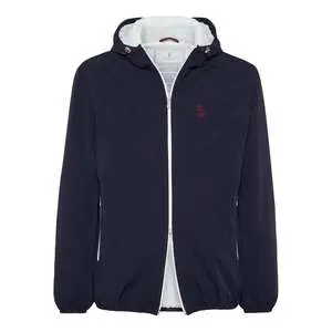 Brunello Cucinelli Hooded Bomber Jacket - Blue