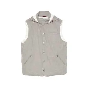 Brunello Cucinelli Grey Jackets Waistcoats & Gilets - Gray