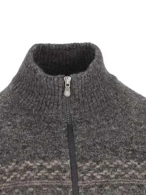 Brunello Cucinelli Fair Isle Intarsia Knit High Neck Zip Cardigan - Multicolor