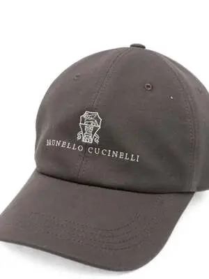Brunello Cucinelli Logo Cotton Baseball Cap