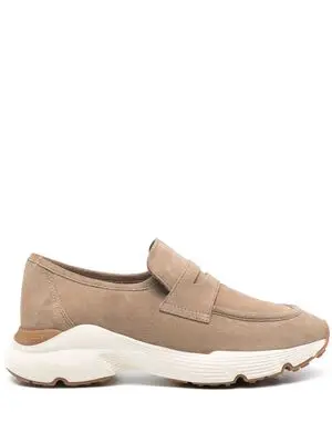 TOD'S Suede Leather Loafers With Chunky Rubber Sole - Multicolor