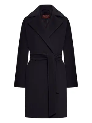 Max Mara Belted Wool Coat - Multicolor