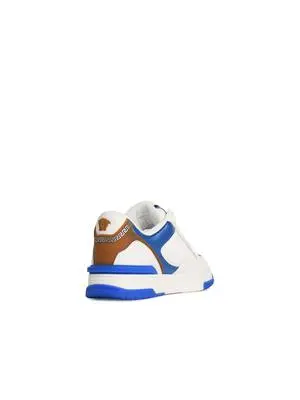 Versace Biggie Leather Sneakers With Medusa And Greca Motifs - White