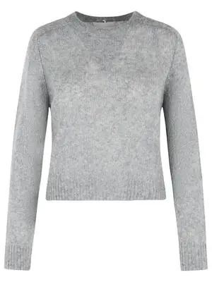 LISA YANG Solene Grey Cotton And Cashmere Sweater Gray