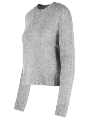 LISA YANG Solene Grey Cotton And Cashmere Sweater - Gray