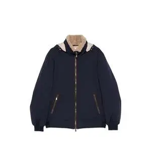 Brunello Cucinelli Jackets Hooded Jackets - Blue