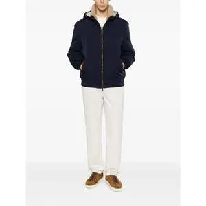 Brunello Cucinelli Hooded Shearling Collar Jacket