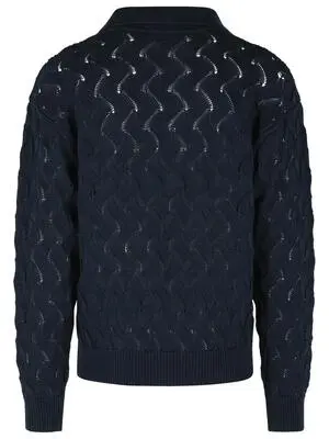 Dries Van Noten Maquis' Navy Cotton Sweater