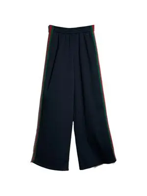 Gucci Cotton Blend Wide-leg Trousers - Multicolor