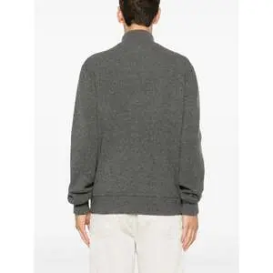 Brunello Cucinelli Suede And Knit High Neck Jacket
