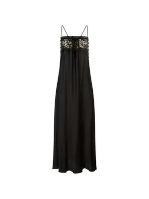 Chloé Satin Silk Long Dress - Multicolor