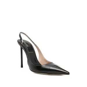 TOM FORD T-line Hardware Pointed Toe Slingback Stilettos - Black