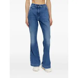 Moncler Wide-leg Denim Jeans With Faded Effect