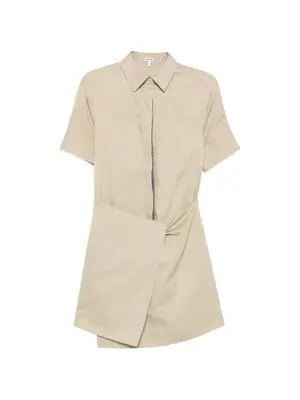 Loewe Cotton And Silk Mini Dress - Multicolor