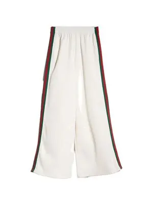 Gucci Cotton Blend Wide-leg Trousers - Multicolor