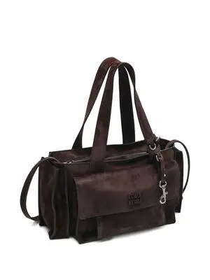 Miu Miu Utilitaire Suede Leather Tote Bag