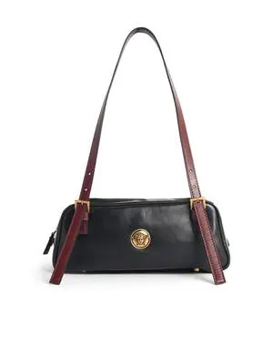 Versace Emblème Nappa Leather Bowling Bag - Black