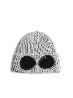 C.P. COMPANY C.P. COMPANY Wool Beanie With Goggles Applique Gray