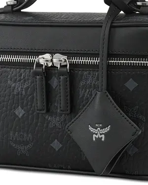 Mcm Visetos Canvas Vanity Case - Black