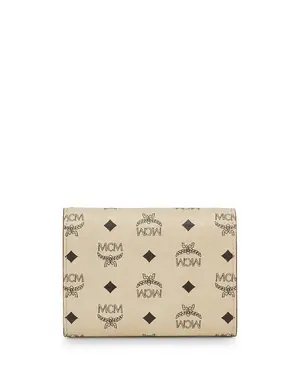 Mcm Aren Small Visetos Canvas Wallet