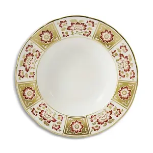 ROYAL CROWN DERBY Panel Rim Soup Bowl - Red