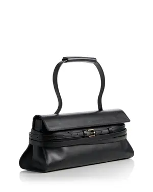 Moschino Tie Me Leather Shoulder Bag