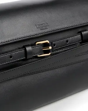 Moschino Tie Me Leather Shoulder Bag