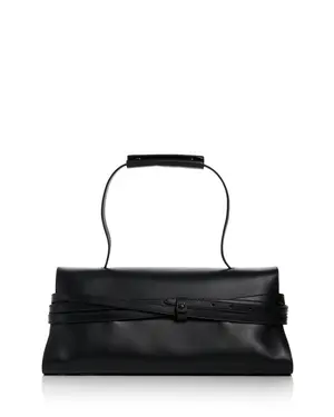 Moschino Tie Me Leather Shoulder Bag