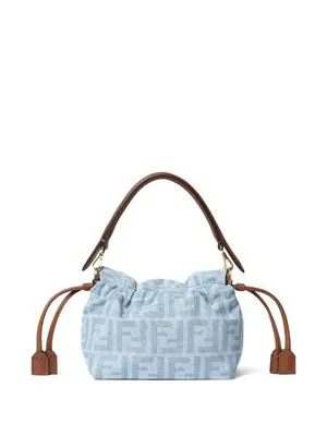Fendi Mamma Baguette Small Denim Handbag