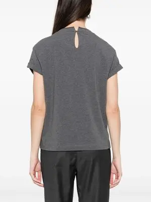 Brunello Cucinelli Monili Collar Cotton T-shirt