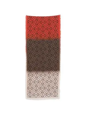 Loewe Anagram Wool Scarf - Multicolor