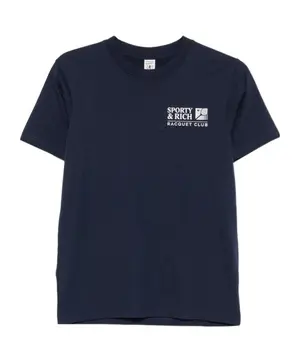 SPORTY  RICH Short-sleeved T-shirt - Black