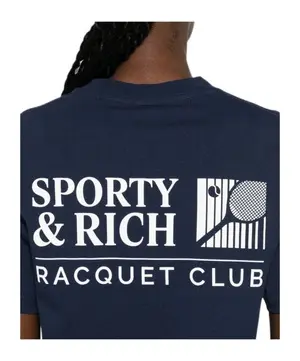 SPORTY  RICH Sporty & Rich "racquet Club" Printed T-shirt