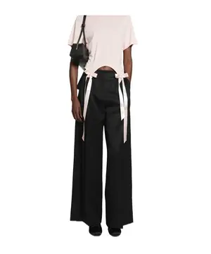 Simone Rocha Wide-leg Casual Pants - Black