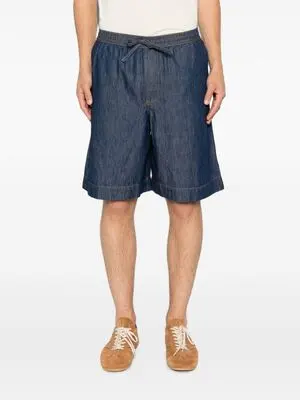 Loewe Anagram Embroidered Denim Shorts - Multicolor